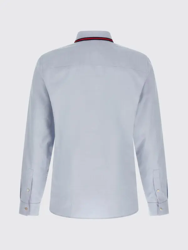 Gucci Slim Fit Cotton-blend Shirt With French Collar - Blue