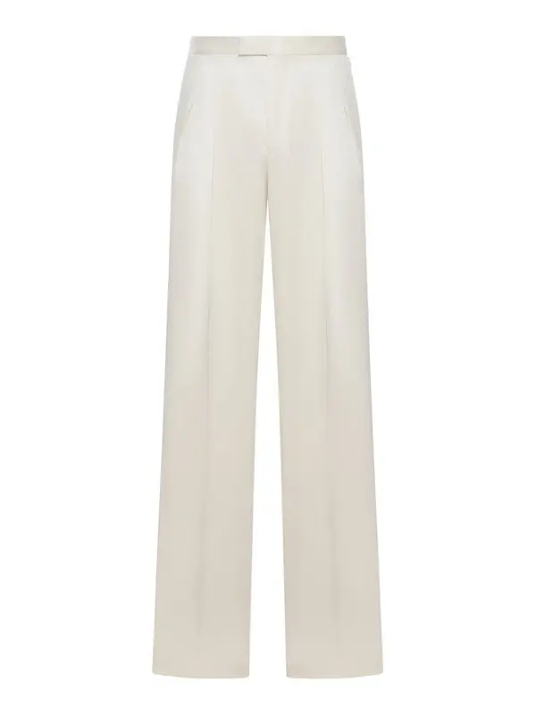 TOM FORD Silk Gabardine Trousers With Double Pleats