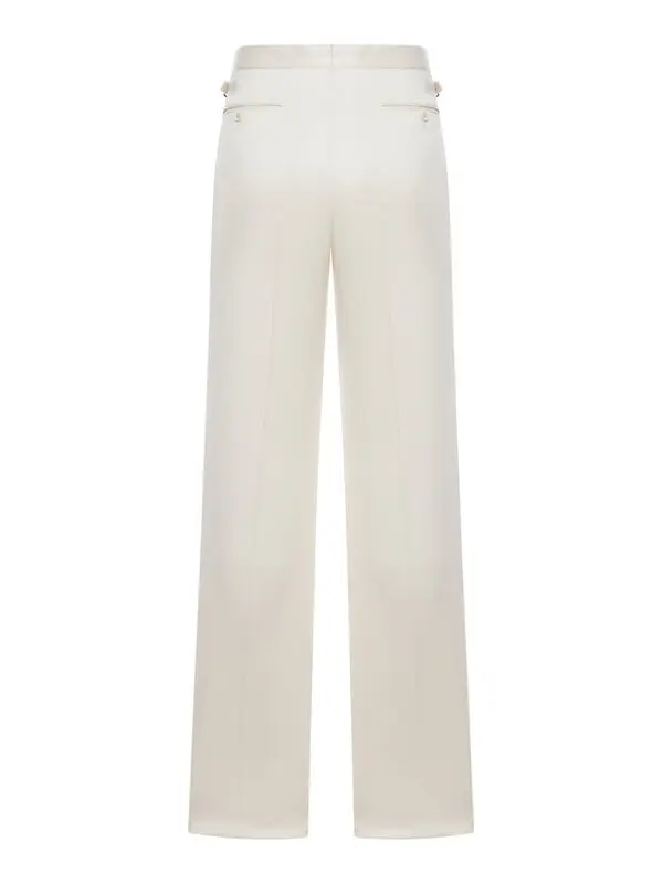 TOM FORD Silk Gabardine Trousers With Double Pleats