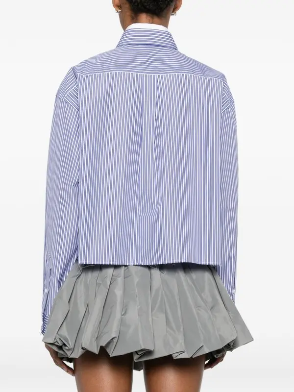 Miu Miu Logo Cotton Shirt - Multicolor
