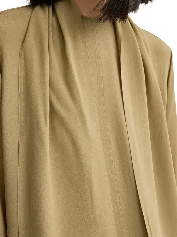 TOTEME Blouse With Draped Scarf - Multicolor
