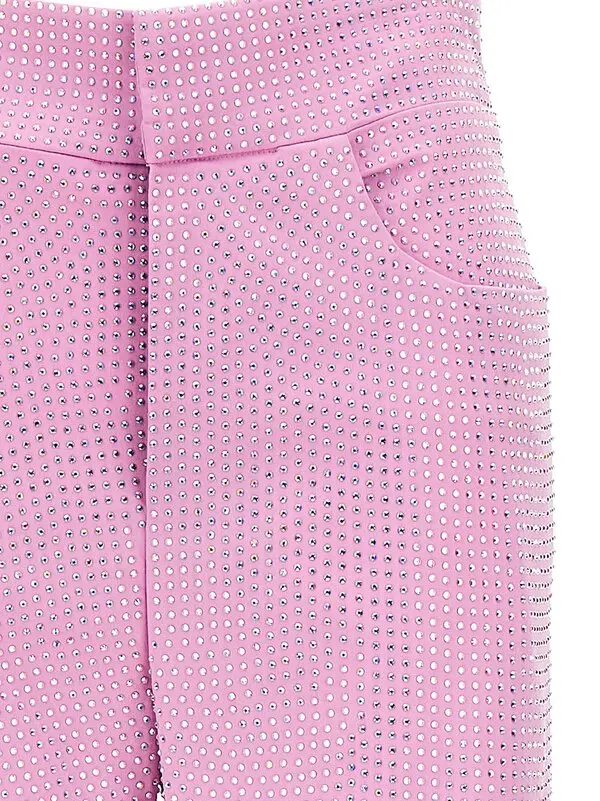 Giuseppe Di Morabito Crystal Embellished Stretch Trousers - Pink