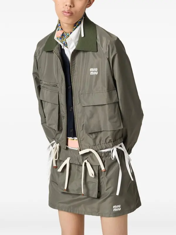 Miu Miu Zipped Blouson Jacket - Multicolor
