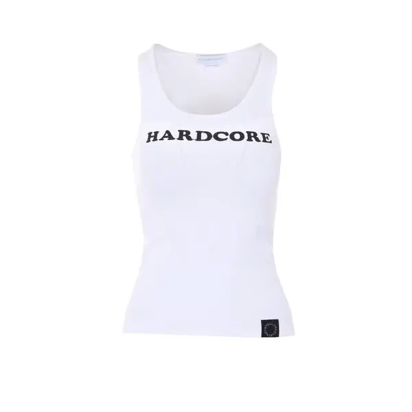 Stella McCartney Hardcore Slogan Tank Top - White