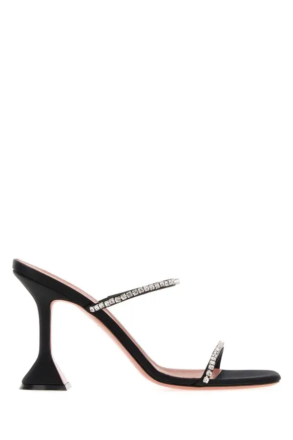 Amina Muaddi Satin Gilda Mules