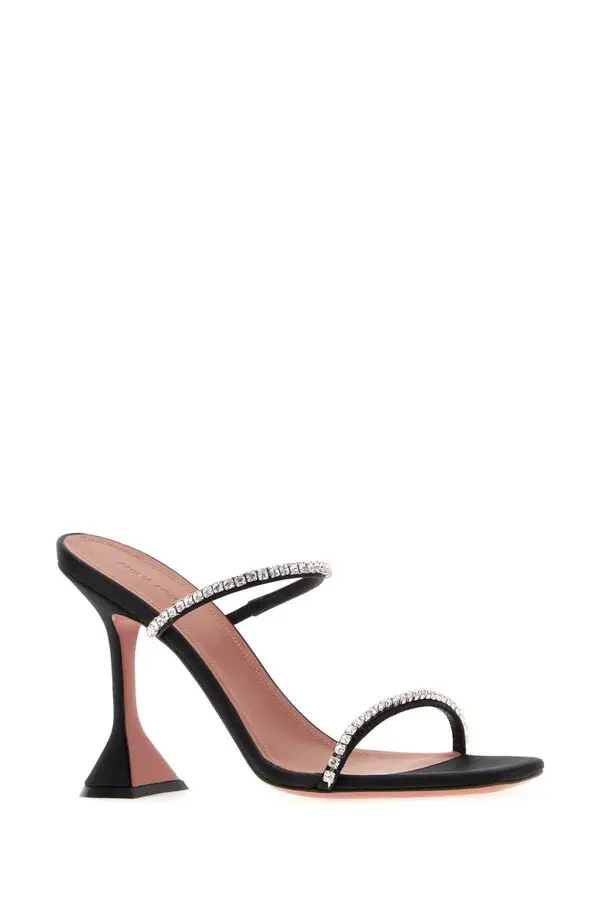 Amina Muaddi Satin Gilda Mules