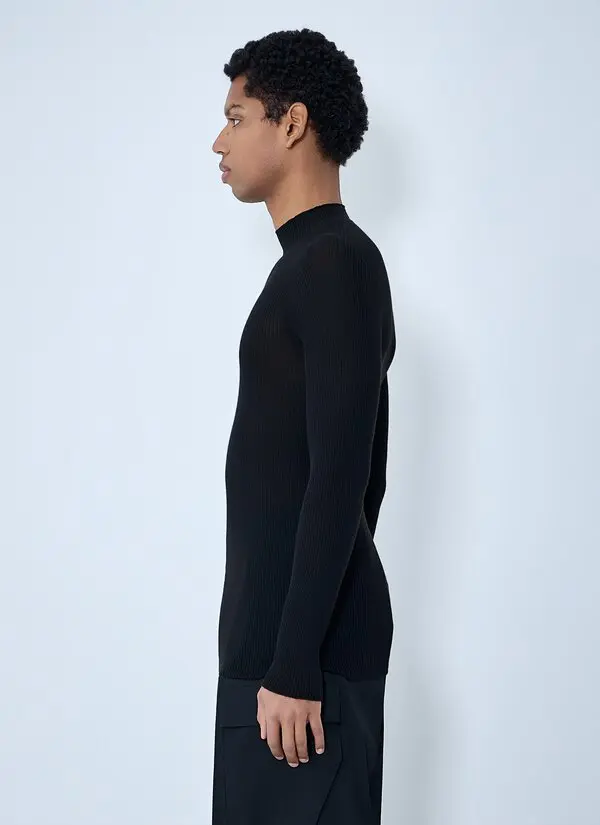Rick Owens Ribbed Knit Long Sleeve Top