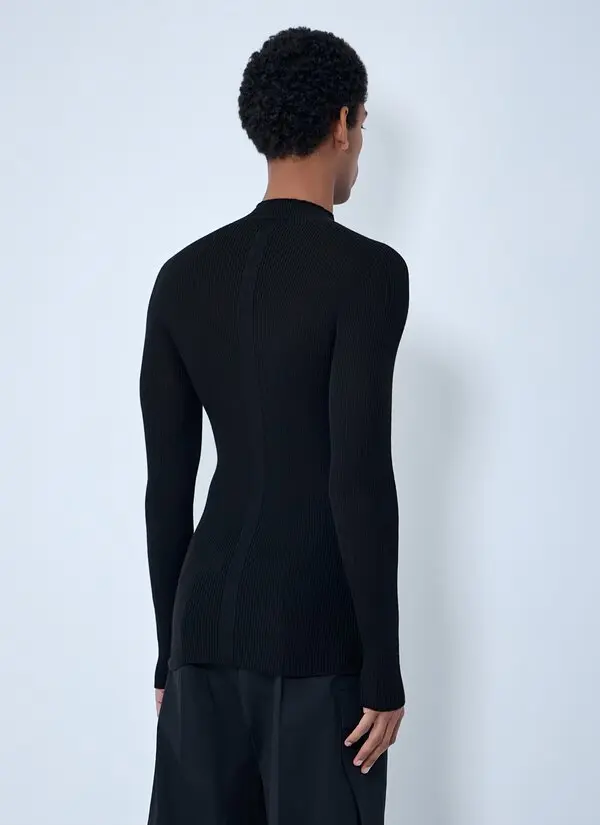 Rick Owens Ribbed Knit Long Sleeve Top