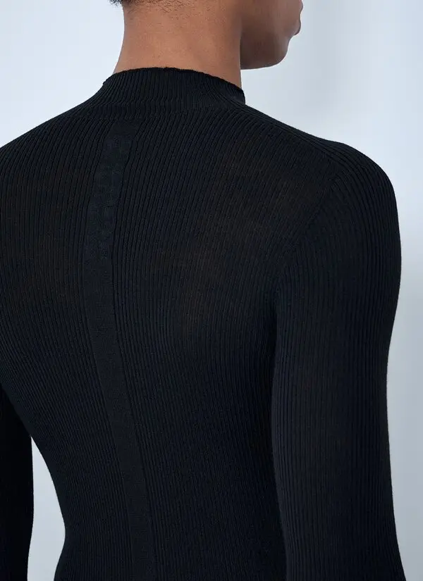Rick Owens Ribbed Knit Long Sleeve Top