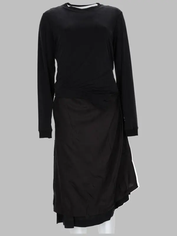MAISON MARGIELA Draped Midi Dress - Black
