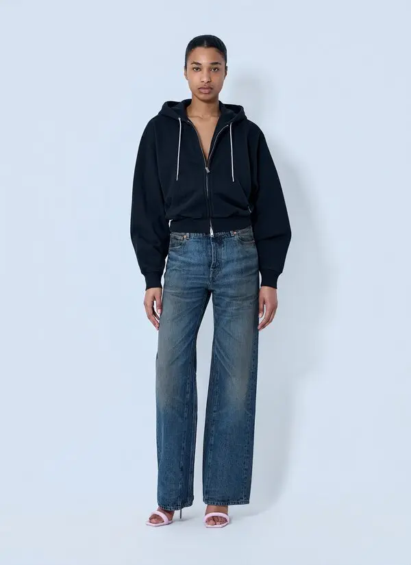 Alexander Wang Zip-front Hooded Sweatshirt