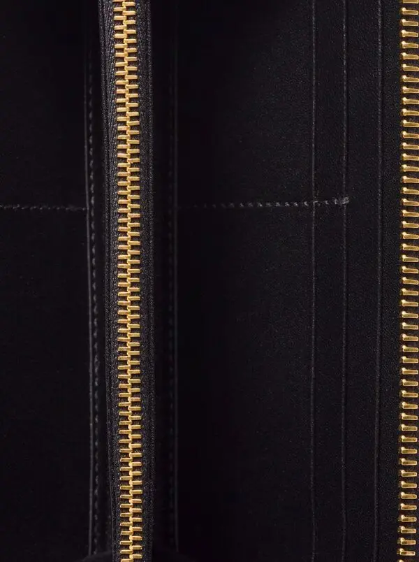Miu Miu Large Nappa Matelasse Wallet - Black