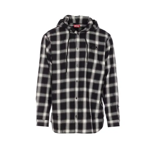 DIESEL® Logo S-ix-ajfi Check Shirt