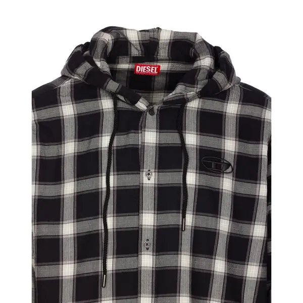 DIESEL® Logo S-ix-ajfi Check Shirt