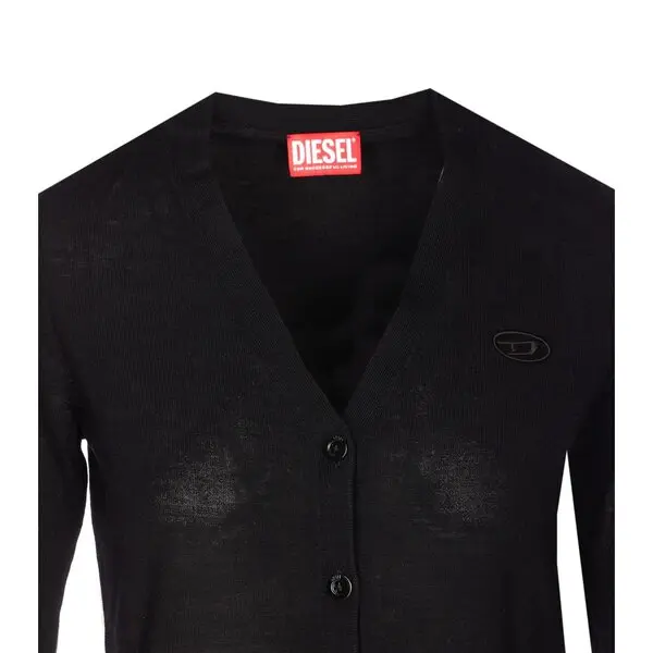 DIESEL® Logo Cardigan - Black