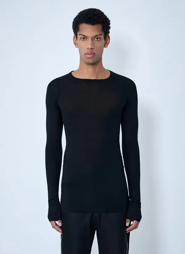 Rick Owens Ribbed Long Sleeve Top