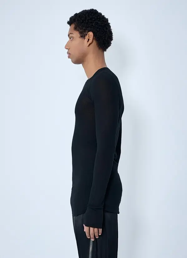 Rick Owens Ribbed Long Sleeve Top