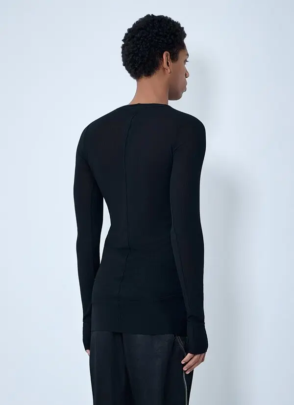 Rick Owens Ribbed Long Sleeve Top