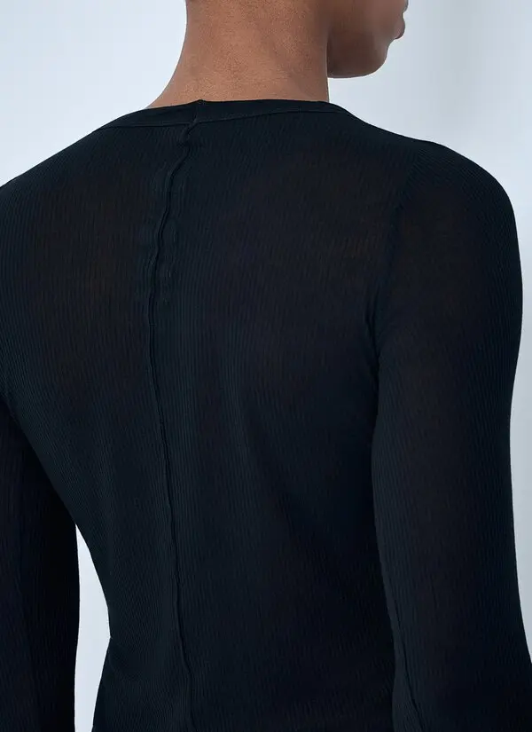 Rick Owens Ribbed Long Sleeve Top