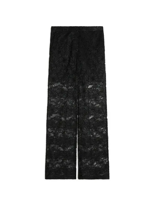 Sportmax Wide Leg Floral Lace Trousers
