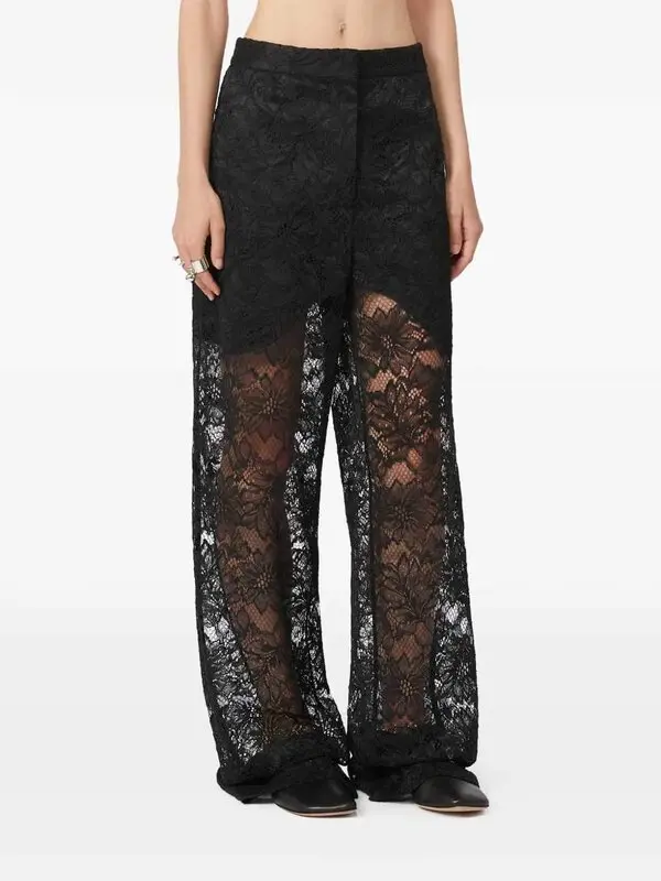 Sportmax Wide Leg Floral Lace Trousers