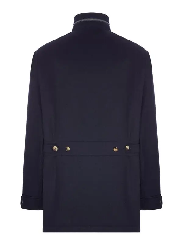 Brunello Cucinelli Cashmere Field Jacket - Blue