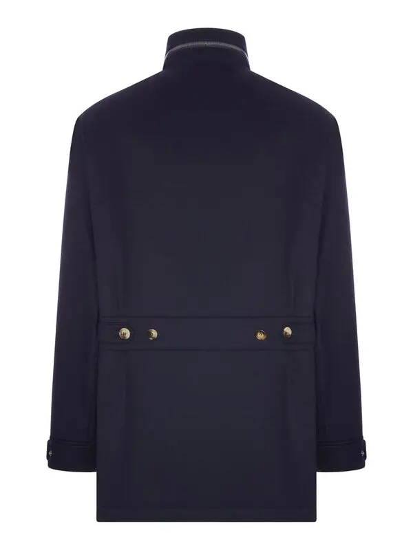 Brunello Cucinelli Cashmere Field Jacket - Blue