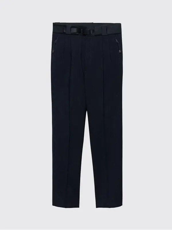 Prada Wool Pants With Technical Details - Blue