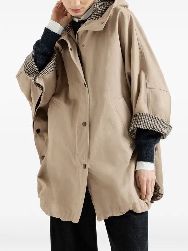 Brunello Cucinelli Cotton And Linen Blend Parka Coat - Multicolor