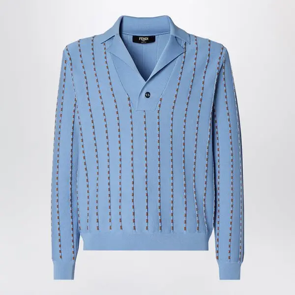 Fendi Cotton Knit Jumper - Blue