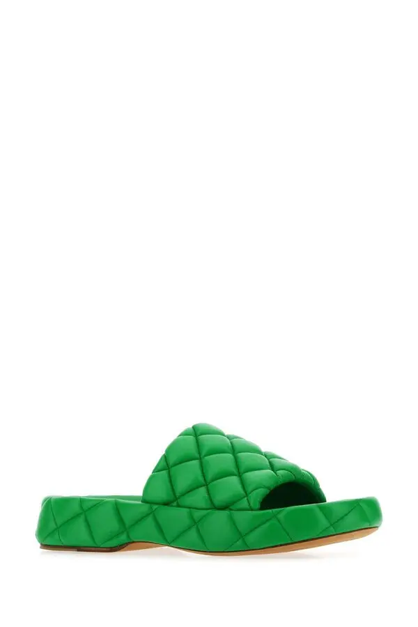 Bottega Veneta Leather Padded Sandals - Green