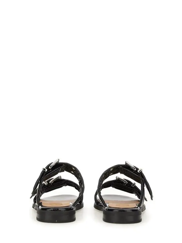 GANNI Buckled Sandals - Black