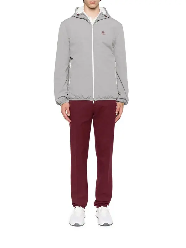 Brunello Cucinelli Technical Fabric Jacket With Hood