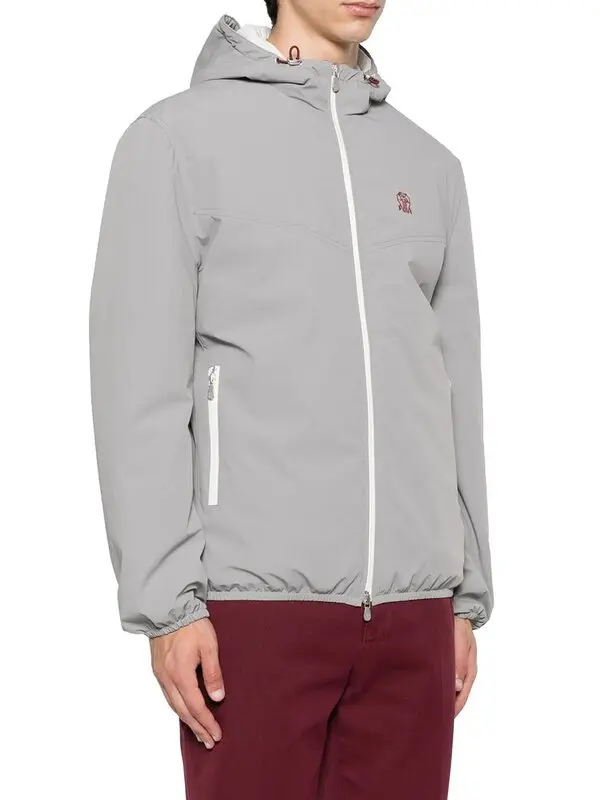 Brunello Cucinelli Technical Fabric Jacket With Hood