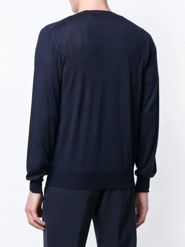 Brioni Wool Cashmere And Silk V-necked Sweater