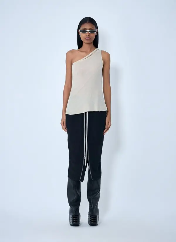 Rick Owens Asymmetric Draped T-shirt