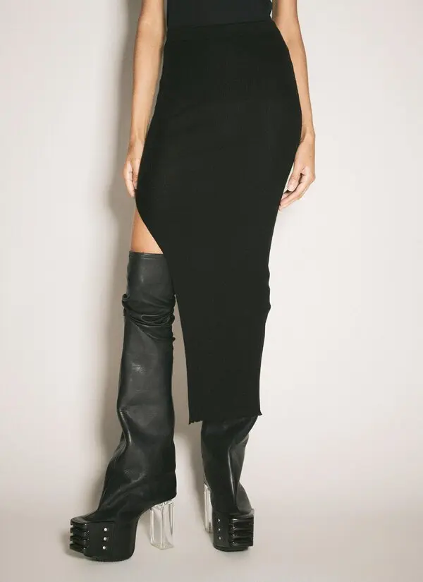 Rick Owens Rib Maxi Skirt