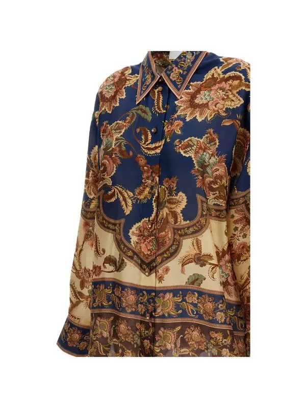 Zimmermann Aster Printed Silk Shirt
