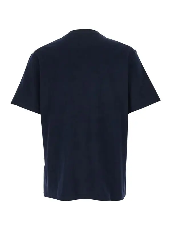 JIL SANDER Blue T-shirt With Logo Lettering On The Front In Cotton For - Multicolor