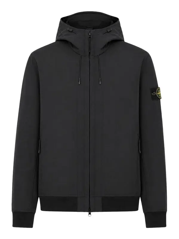 Stone Island Lightweight Hooded Jacket - Black