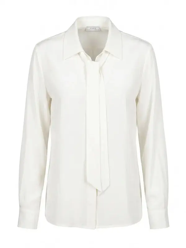Peserico Silk Pussy Bow Shirt - Multicolor