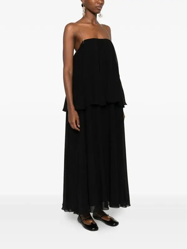 Chloé Sleeveless Long Dress In Silk Georgette