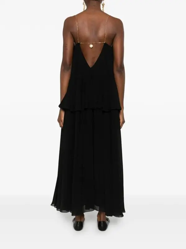 Chloé Sleeveless Long Dress In Silk Georgette