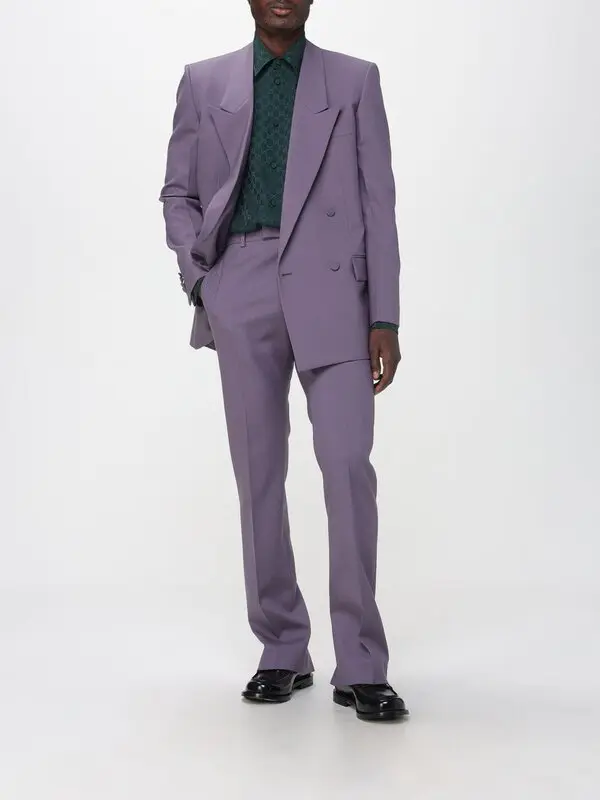 Gucci Wool Double-breasted Jacket - Purple