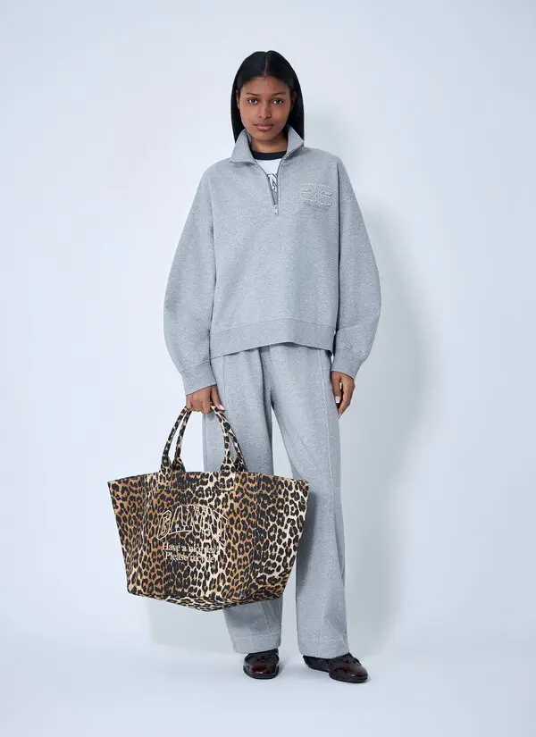 GANNI Half-zip Sweatshirt - Gray