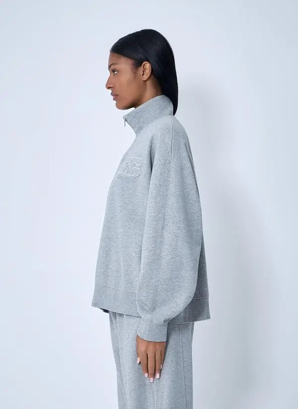 GANNI Half-zip Sweatshirt - Gray