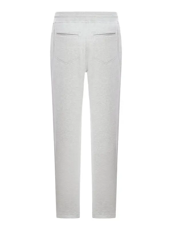 Brunello Cucinelli Double-band Cotton, Cashmere And Silk Sweatpants - Gray