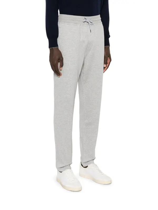 Brunello Cucinelli Double-band Cotton, Cashmere And Silk Sweatpants - Gray