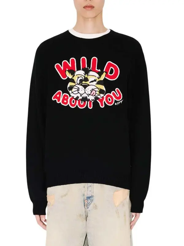 Kenzo Wild Tiger Wool And Cotton Sweater