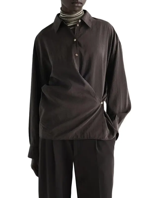 LEMAIRE Straight Collar Twisted Shirt - Multicolor